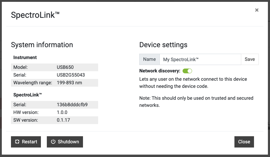SpectroLink™ User Manual